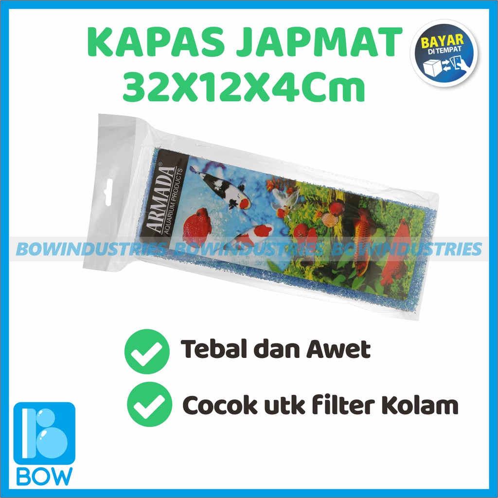 Jual JAPMAT JAPAN MAT Busa Filter kolam Ikan aquarium 32CM X 12CM X 4CM ...