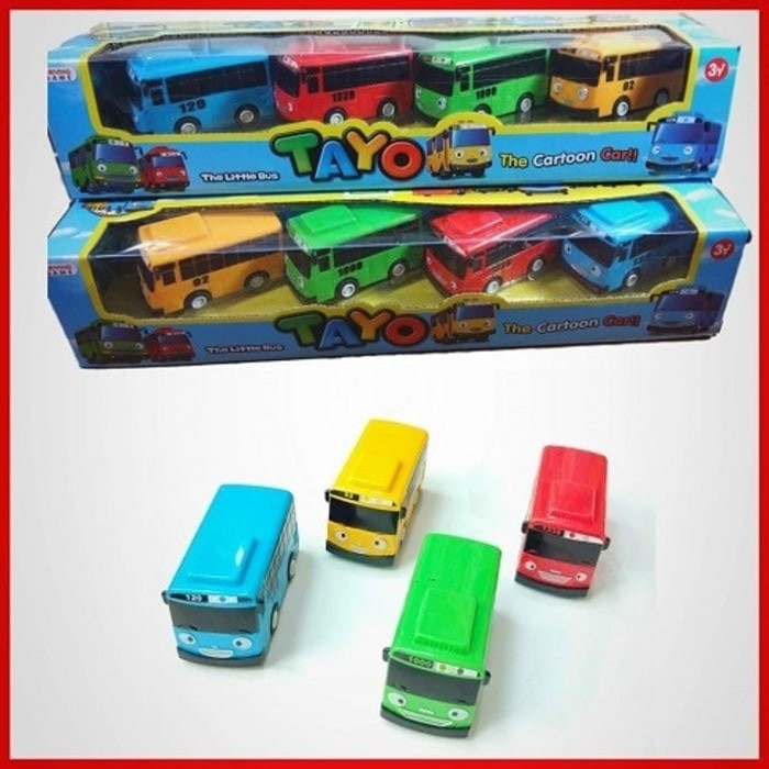 Jual Mainan Anak Mobil Tayo The Little Bus Taiyo isi 4 pcs | Shopee ...