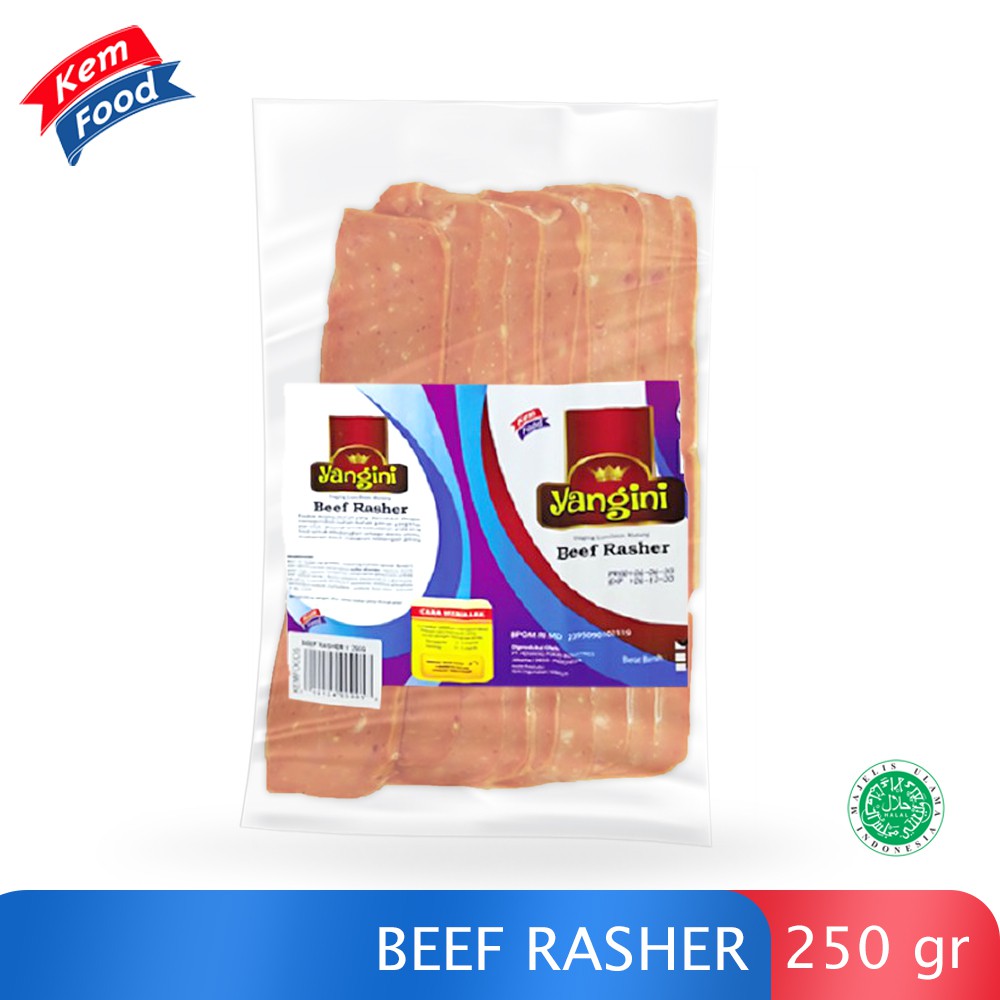 Jual Beef Rasher Yangini 250gr | Shopee Indonesia