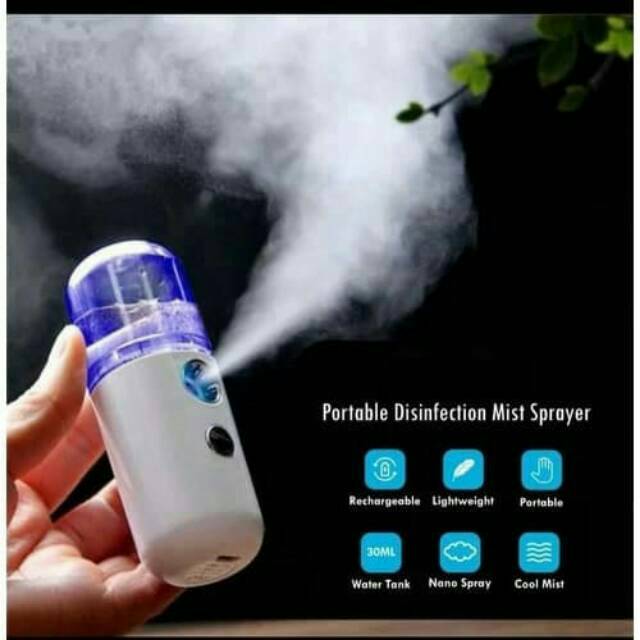 Jual Alat Semprotan Pelembap Wajah Nano Mist Sprayer / Perawatan Water Uap 30 ml | Shopee Indonesia