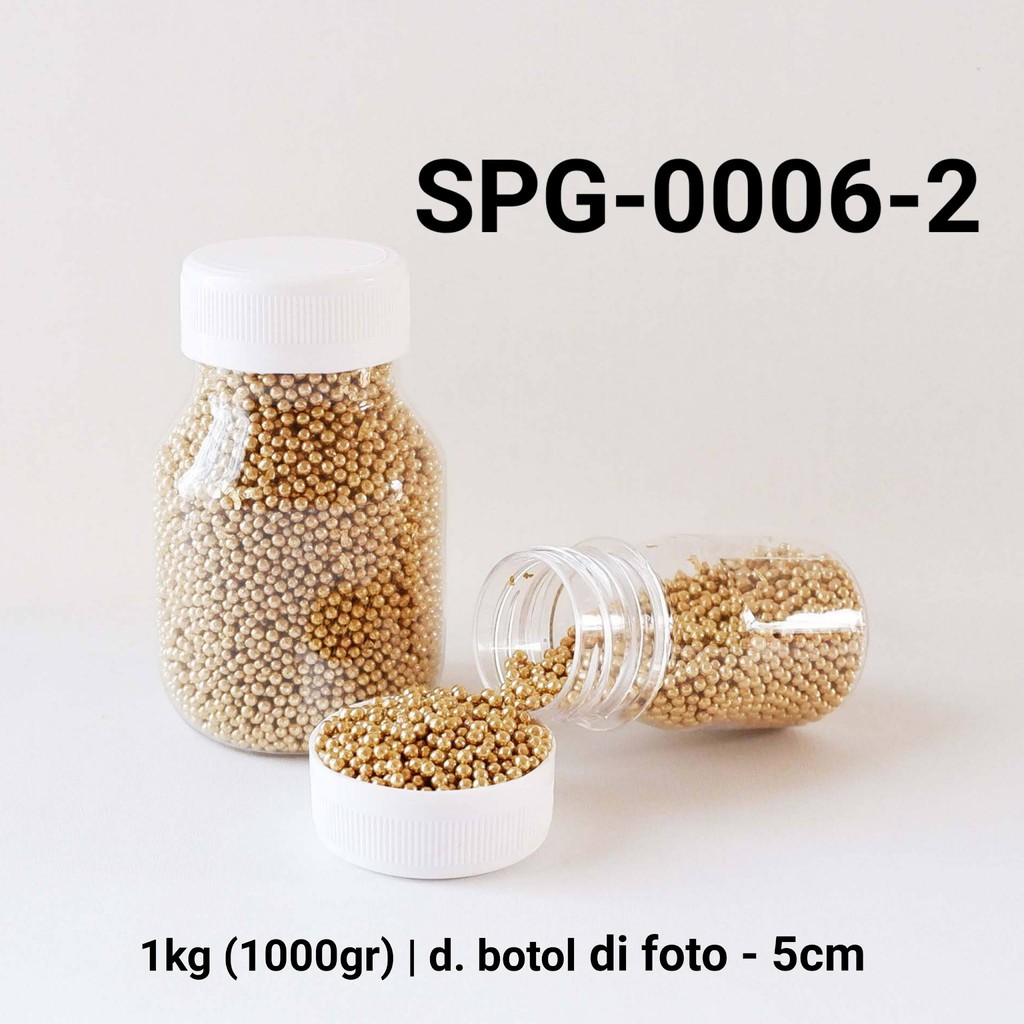 Jual SPG-0006-2 Sprinkles sprinkle sprinkel 1kg 1 kg kilo mutiara gold ...