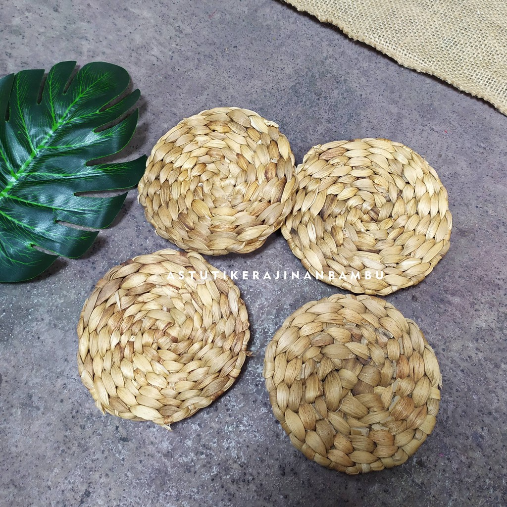 Jual Tatakan Gelas Enceng Gondok 10 cm/Tatakan Gelas Tradisional ...