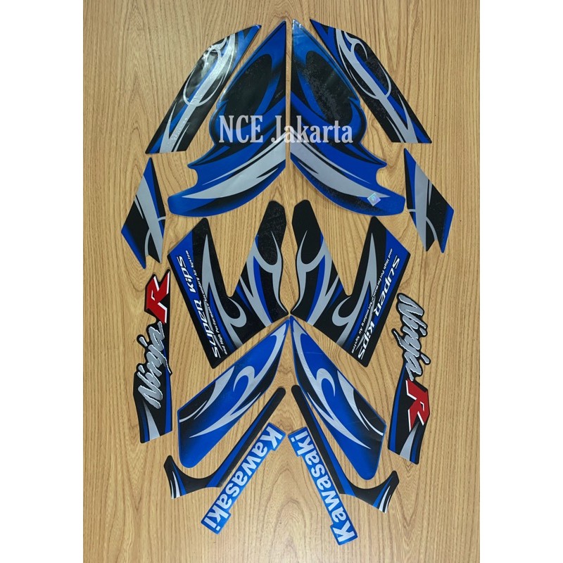 Jual Stiker striping Ninja R 2012 Biru | Shopee Indonesia