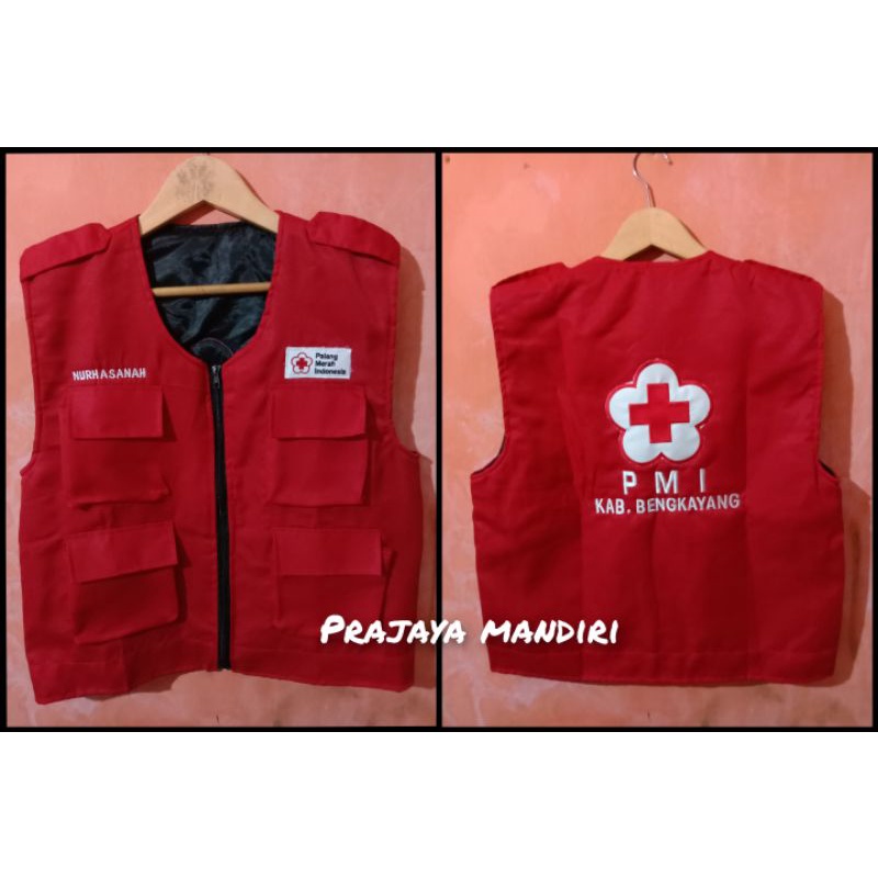 Jual Rompi PMI | PMR #Costum nama sekolah | Shopee Indonesia