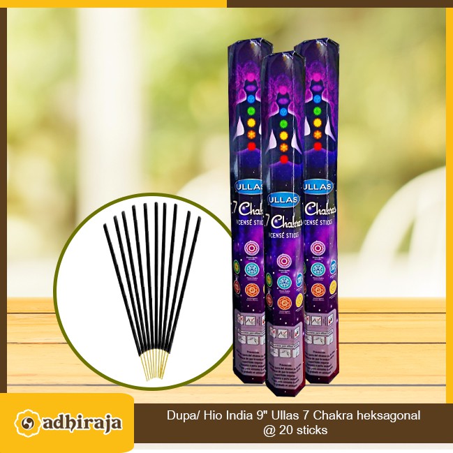 Jual Dupa/ Hio India 9" Ullas 7 Chakra heksagonal @ 20 sticks | Shopee ...