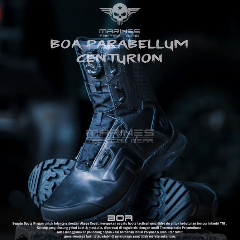 Jual Sepatu PDL TNI Polri Boa Parabellum Centurion Original | Shopee ...