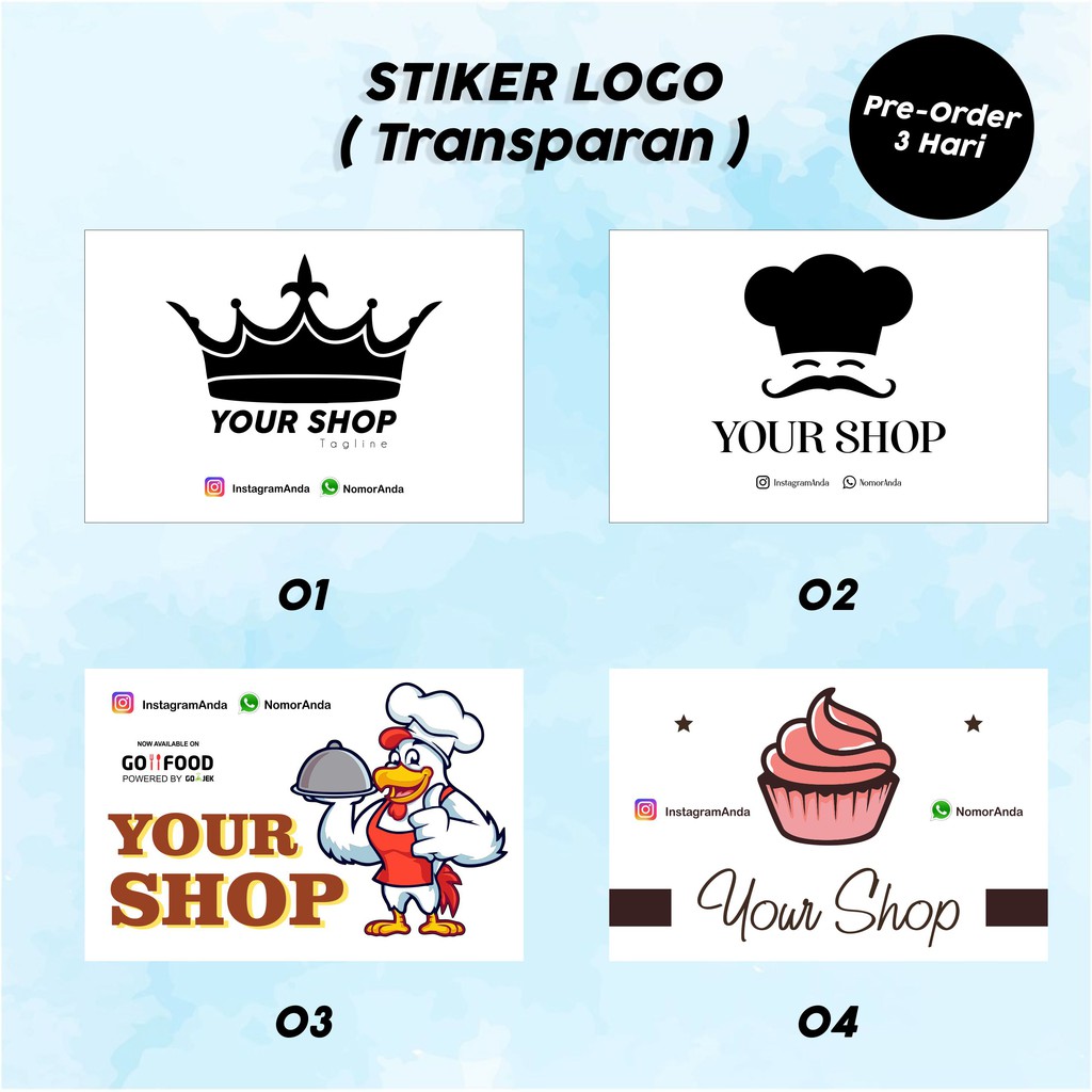 Jual Stiker Logo ( Transparan ) | Shopee Indonesia