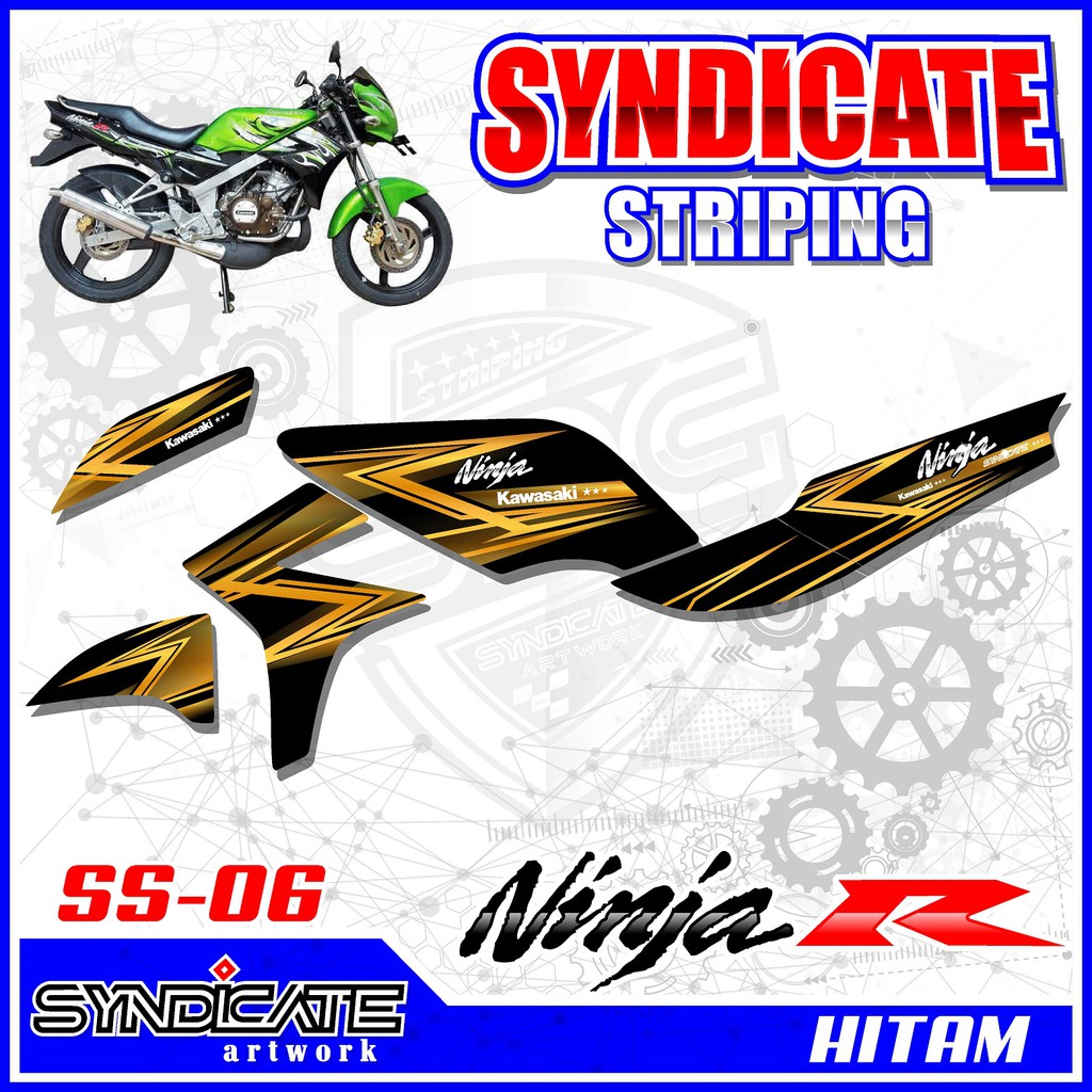 Jual STICKER LIS STRIPING VARIASI GOLD MOTOR NINJA R KODE SS 06 | Shopee Indonesia