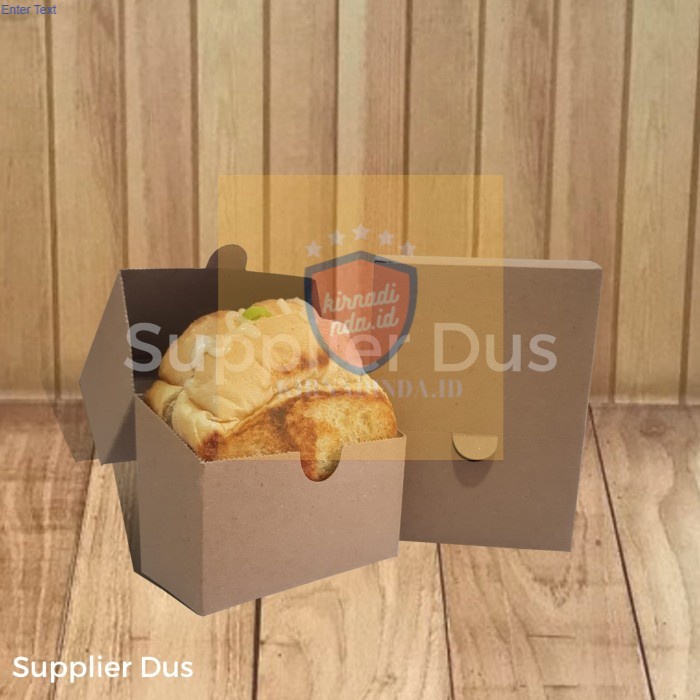 Jual Dus / box roti bakar / toast - take away - Kraft coklat (100pcs ...