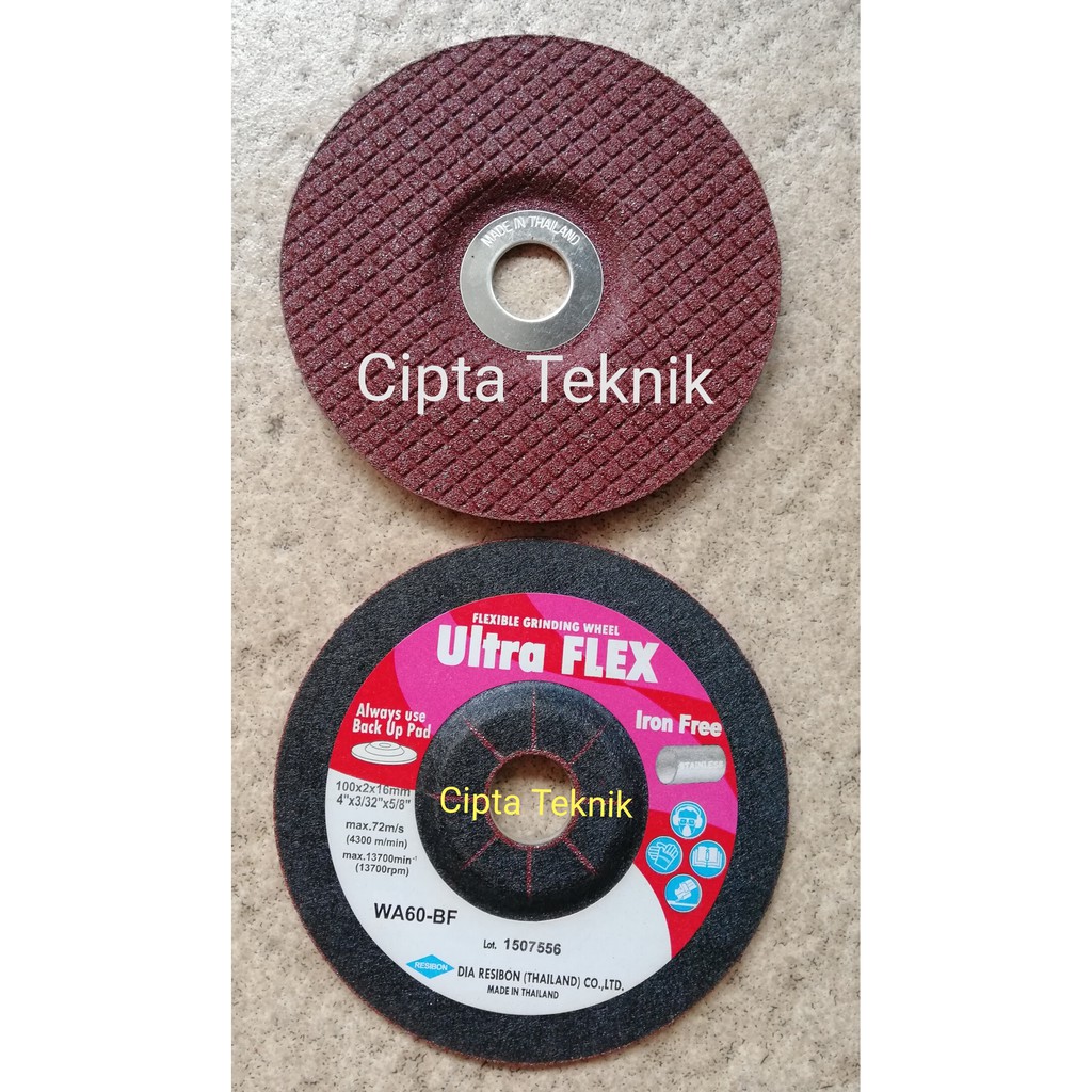Jual Batu Gerinda Ultra Flex 4 inchi WA60BF Ultraflex WA 60BF 4inch ...