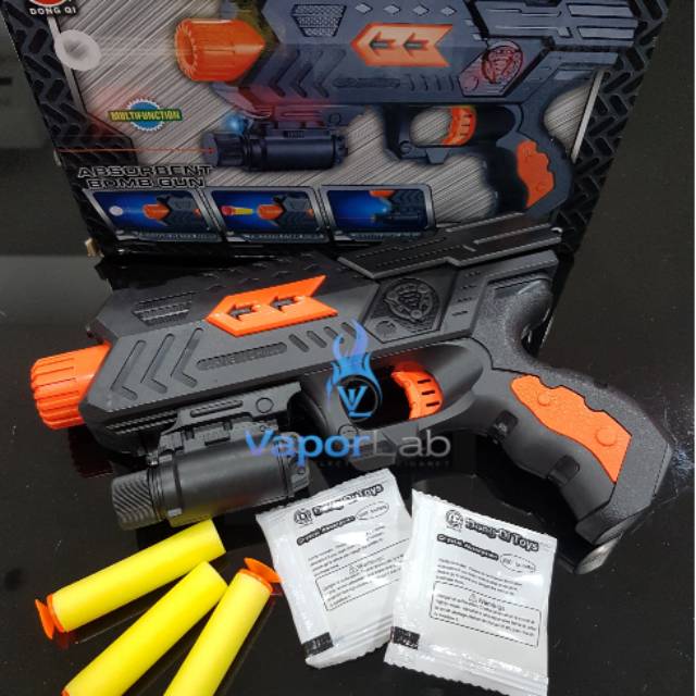 Jual PISTOL MAINAN JELLY LASER TOY GUN PELURU BUSA FOAM DART ATAU WATER ...