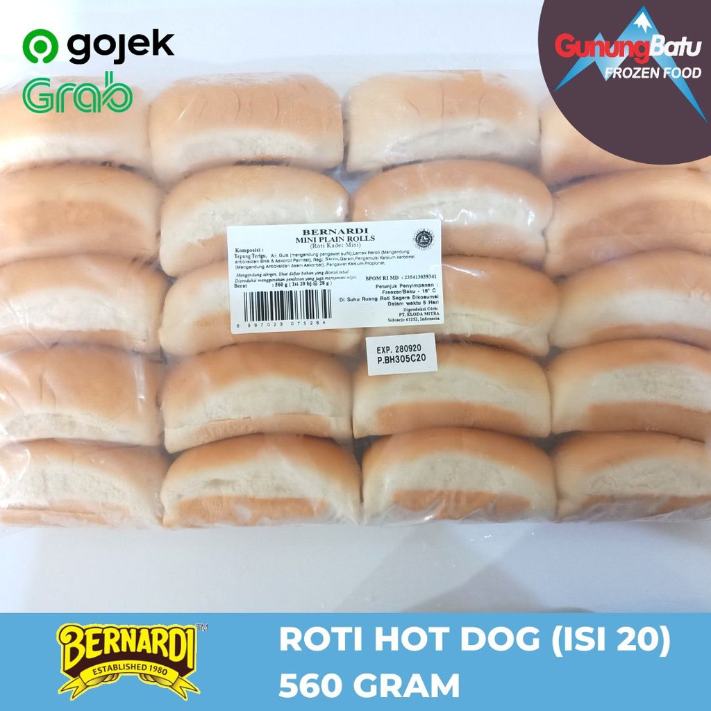 Jual BERNARDI ROTI HOTDOG 20 PCS 560 GRAM | Shopee Indonesia