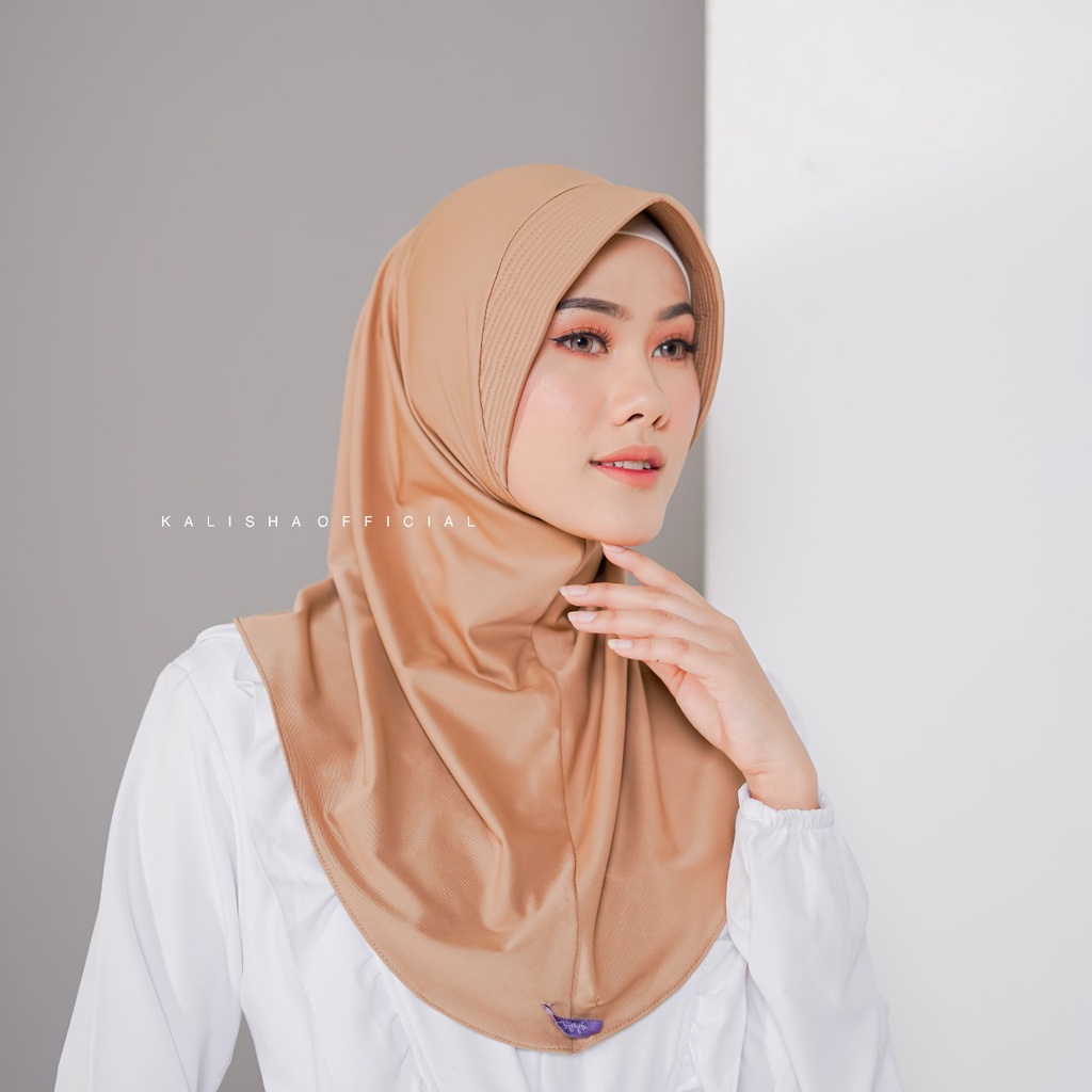 Jual Kalisha - Kerudung Sporty Bergo Hamidah Jilbab Sport Jilbab Instan Ukuran S M L Sporty ...