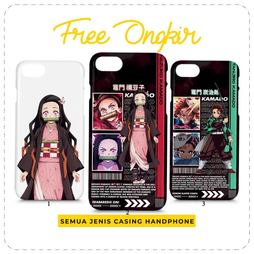 Jual Case Anime Kimetsu no Yaiba Tanjiro Dan Nezuko Custom Casing HP ...