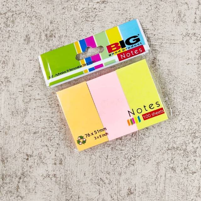 Jual Sticky Note / Kertas Memo Big 76X51 3W | Shopee Indonesia