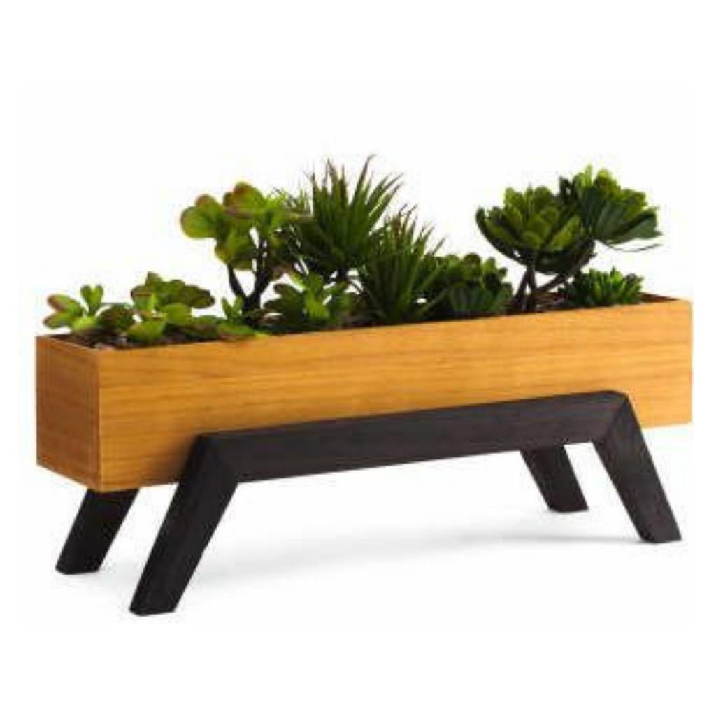 Jual Pot Bunga Aesthetic / Vas Bunga Tanaman Pot Kayu Jumbo Dengan Kaki ...