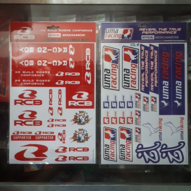 Jual Stiker sticker RCB dan UMA RACING official merchandise asli ori ...