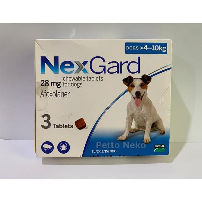 Jual NEXGARD 4-10KG obat kutu dan demodex anjing - Per Tablet | Shopee Indonesia
