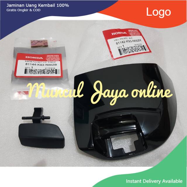 Jual Lid Pocket dan Knob Tutup Charger Hitam Kiri New Scoopy Fi 2017 ...