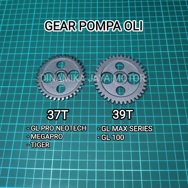 Jual GIGI GEAR GIR POMPA OLI PUMP OIL 37T GL NEOTECH MEGAPRO TIGER 39T GL 100 GL MAX SERIES ...