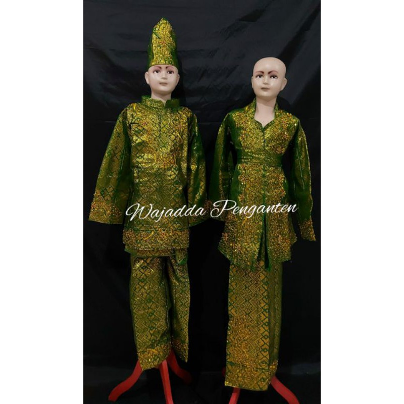Jual BAJU SONGKET ADAT MELAYU HIJAU SD | Shopee Indonesia