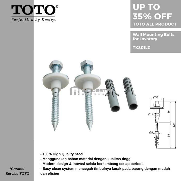 Jual Washtafel Bracket Wastafel Toto Tx801Lz / Baut Wastafel Toto ...