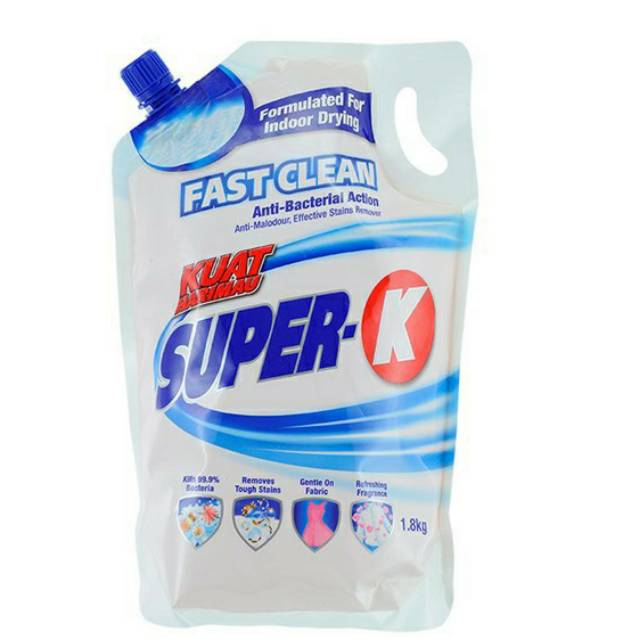 Jual Detergen Anti Bakteri Kuat Harimau Super-K Fast Clean Laundry ...