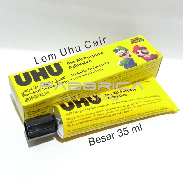 Jual Lem Uhu All Purpose Cair Besar 35 ml Kecil 7 ml Lem Prakarya ...