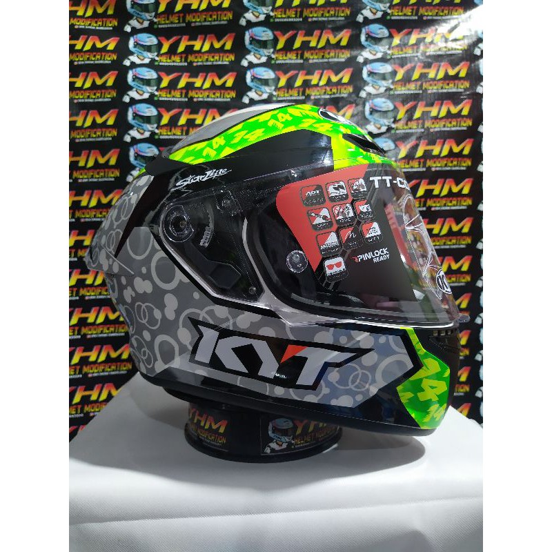 Jual Helm KYT TT Course Replika moto3 Jaume + Dalla + Arbolino | Shopee Indonesia