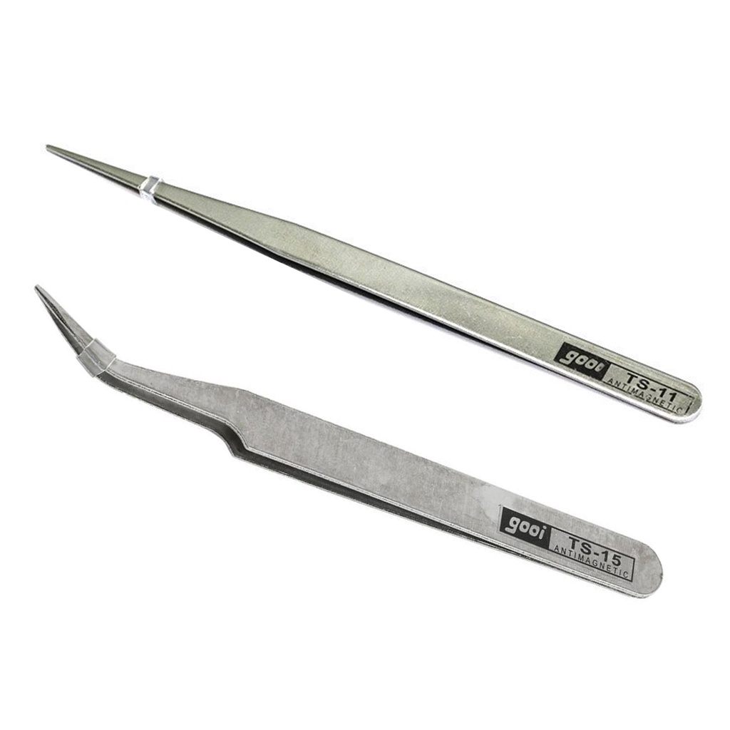 Jual PINSET / TWEEZER KEPALA LURUS DAN BENGKOK / CURVE HEAD | Shopee ...