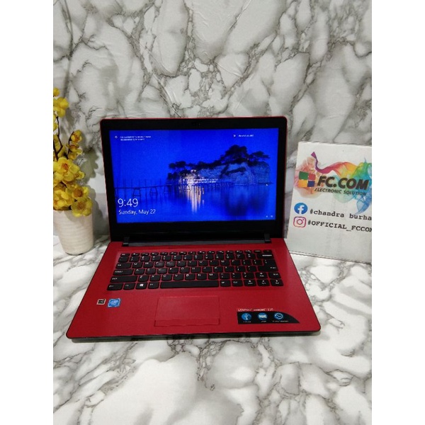 Jual Laptop LENOVO IDEAPAD 110 Intel Celeron N3060 WARNA MERAH RAM 4gb HDD 500gb 14inchi ...