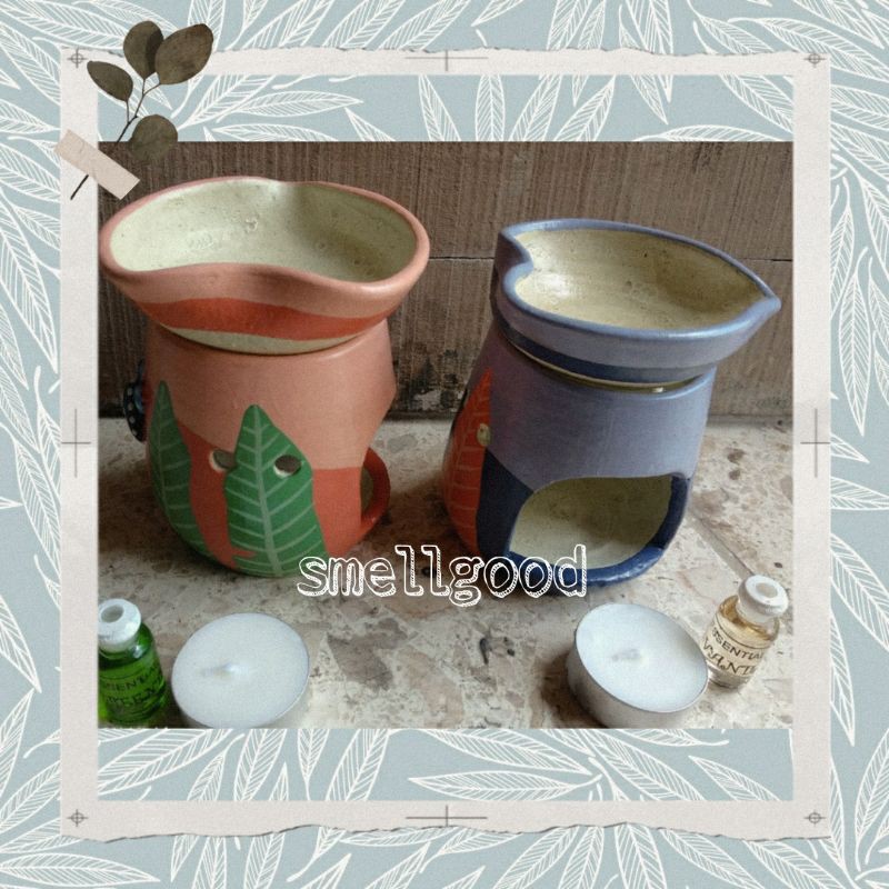 Jual Tempat LilIn Gerabah Tungku Pemanas Aromatherapy Hiasan Meja Unik ...