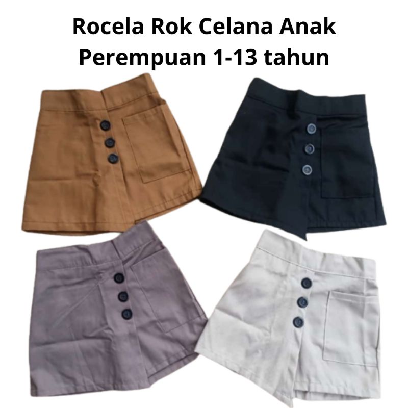 Jual Rocela Rok Celana pendek anak perempuan 1-13 tahun American drill | Shopee Indonesia