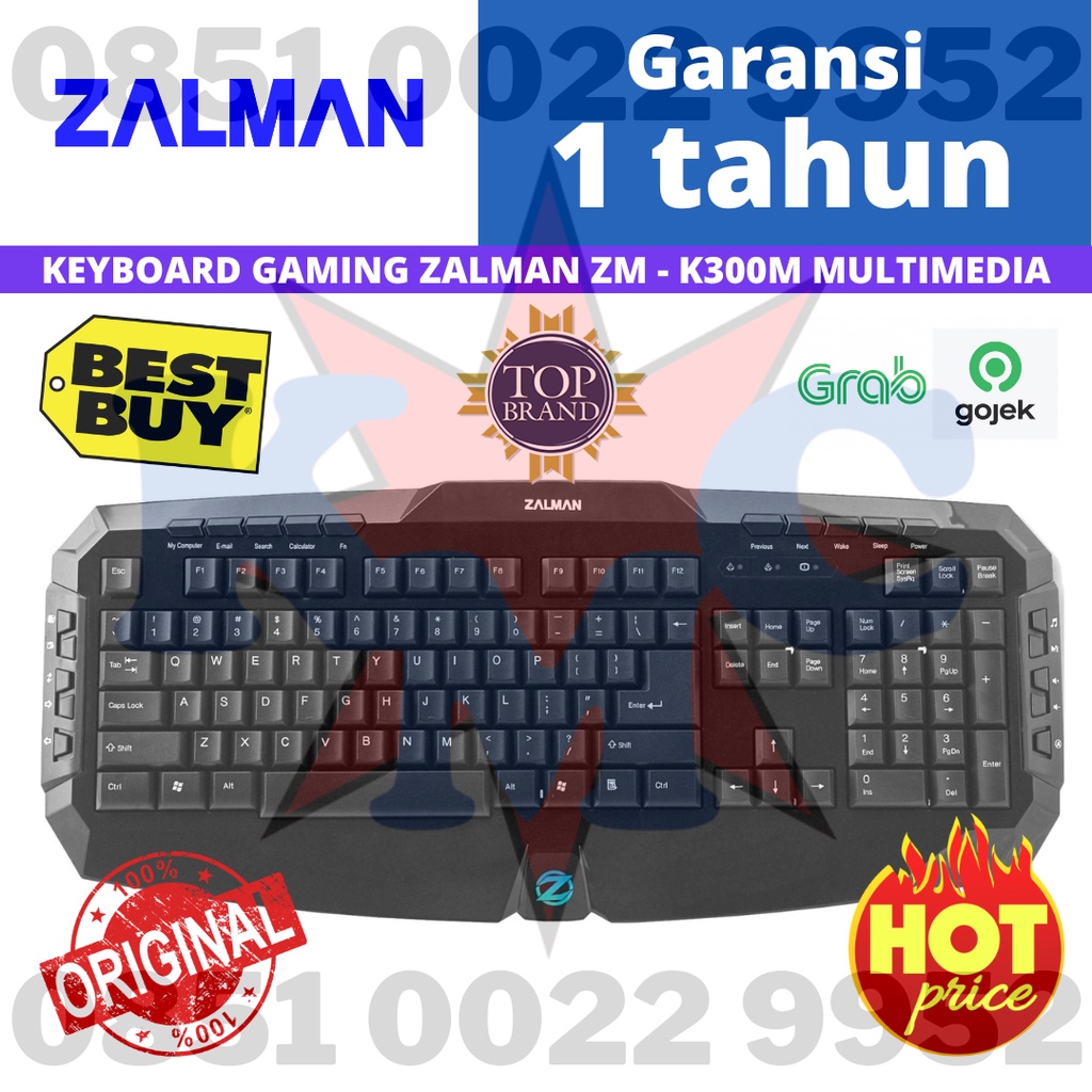 Jual KEYBOARD GAMING ZALMAN ZM - K300M MULTIMEDIA | Shopee Indonesia