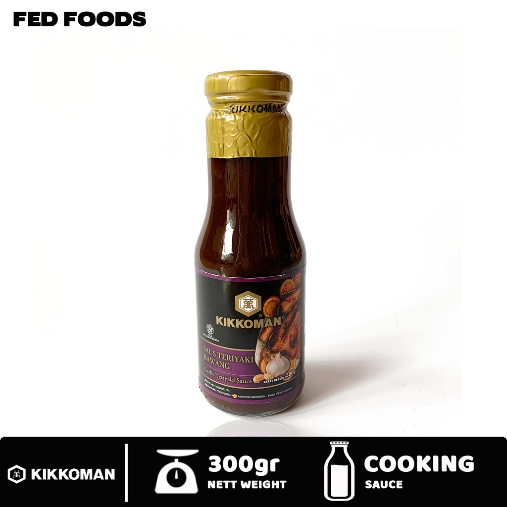 Jual Kikkoman Garlic Teriyaki Sauce 300 gr Saus Barbecue Korean BBQ ...