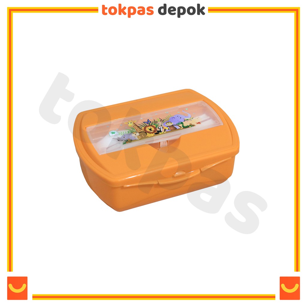 Jual Kotak Makanan Anak Bekal Nancy Green Leaf 7366 School Lunch Box 1 ...