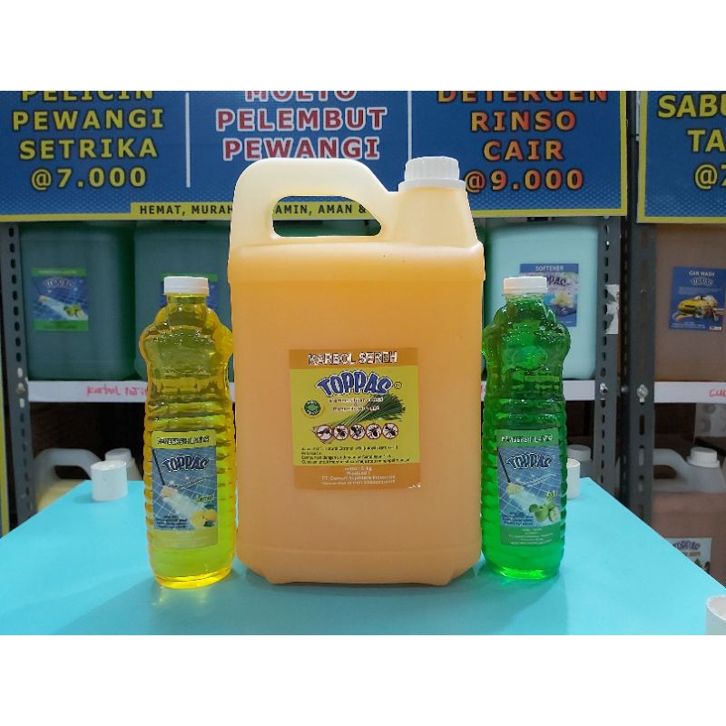 Jual Karbol wangi sereh serai 5 liter premium free 2 botol 500ml BPOM ...
