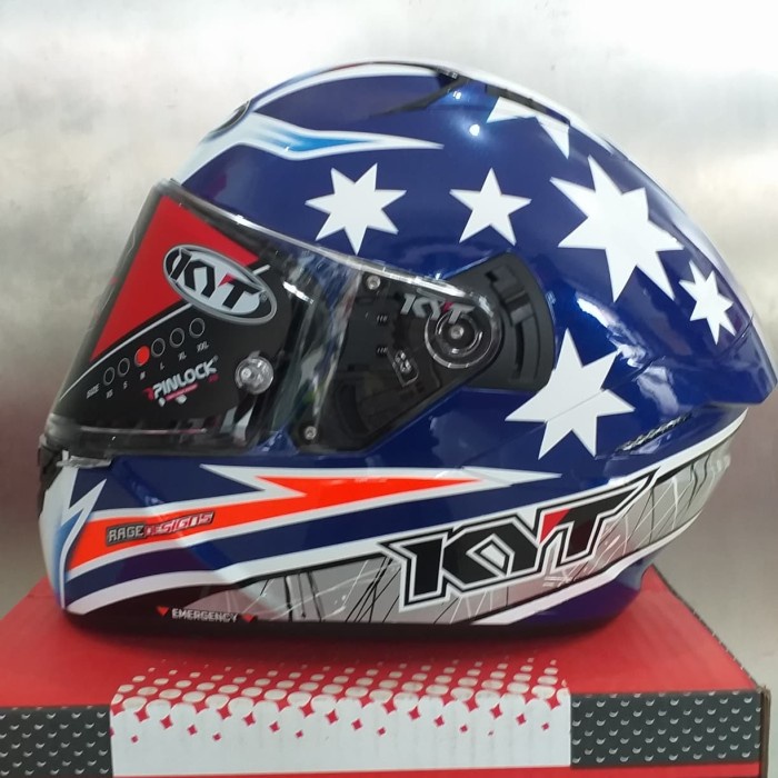 Jual KYT NFR Brock Parkes Blue / HELM FULL FACE / HELM KYT / helm ...