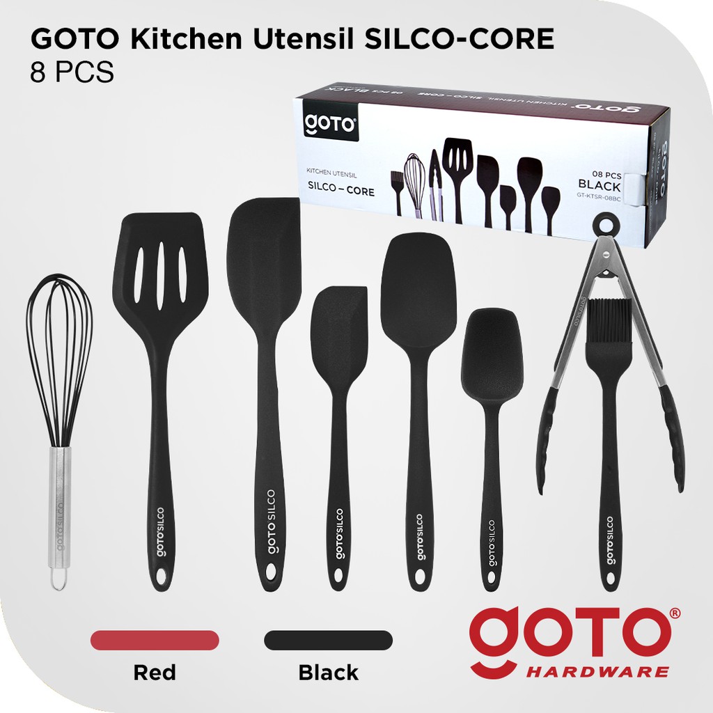 Jual Goto Silco-Core Kitchen Utensil 8in1 Spatula Set Sendok Capitan ...