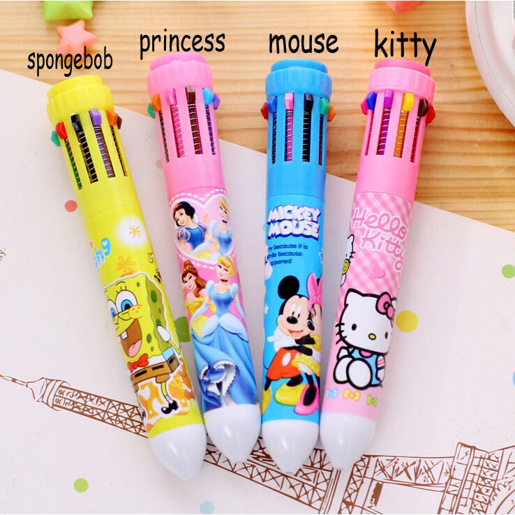 Jual Pena Ballpoint Multi Warna 10 in 1 - Multi-Color-Penggunaan yang ...