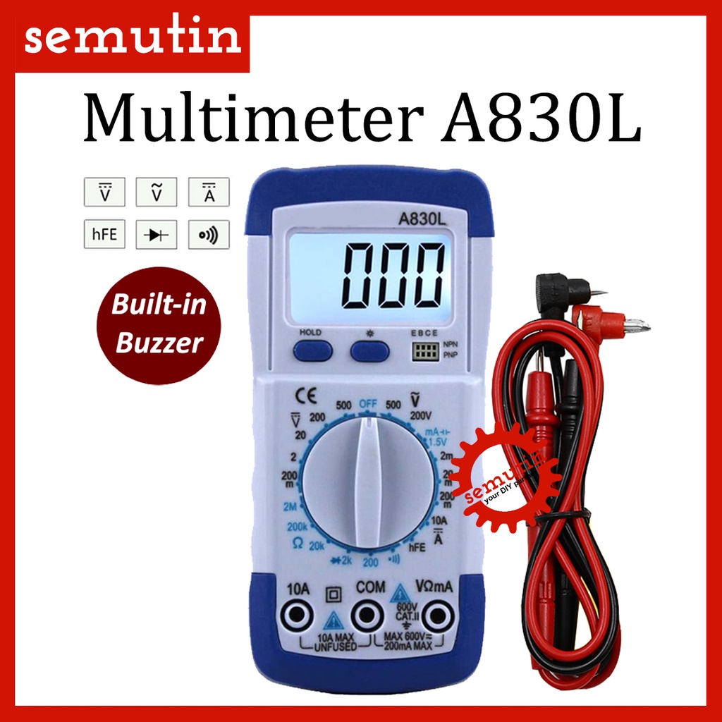 Jual Multimeter Digital A830L / Avometer Multitester Voltmeter Ammeter ...