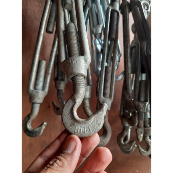 Jual spanskrup m16/turnbuckle 5/8 / jarum keras 16mm per 4 buah hemat ...