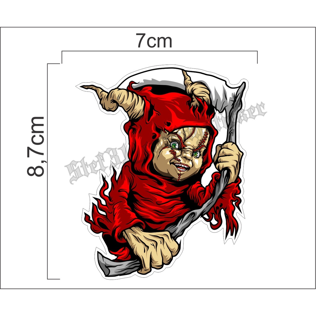 Jual sticker printing gambar animasi setan | Shopee Indonesia