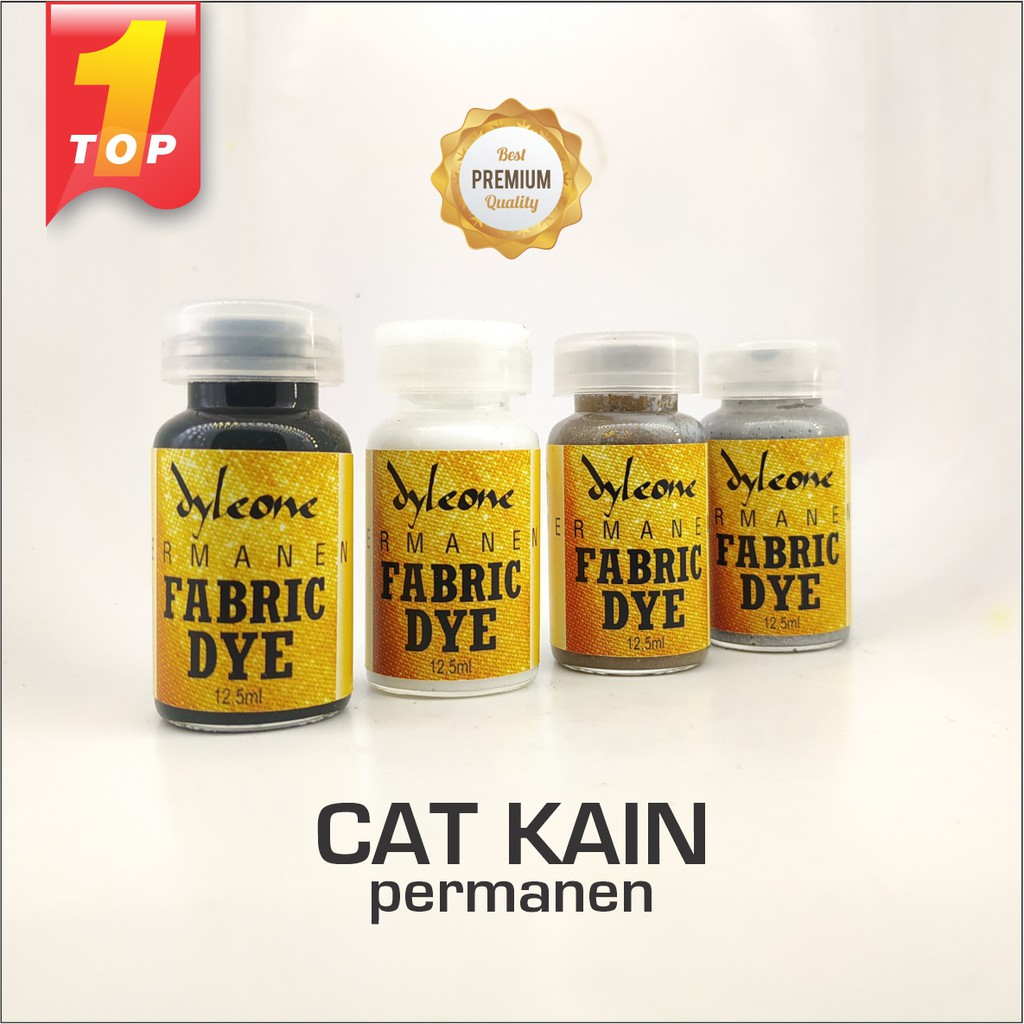 Jual Cat Kain FABRIC DYE PAINT Dyleone permanen silver gold | Shopee ...