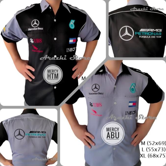 Jual Seragam Komunitas Otomotif Hem PDH Mercedes Kemeja Bordir F1 Mercy ...