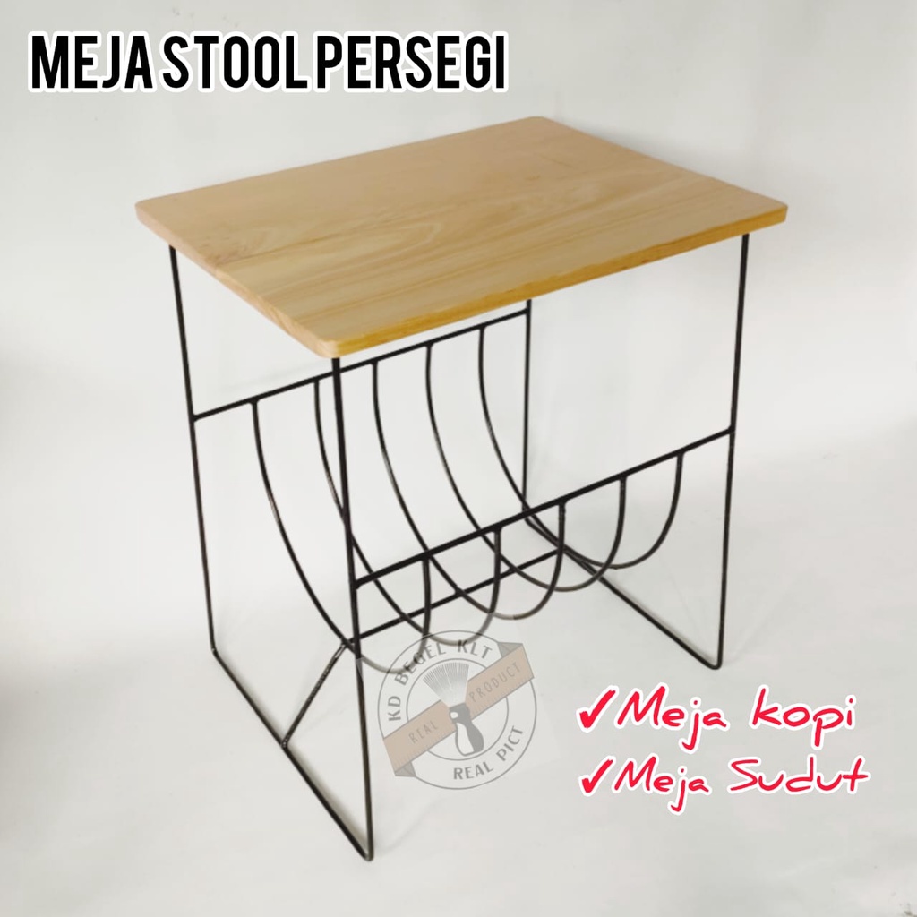 Jual meja stool persegi | meja sudut | meja kopi minimalis | Shopee ...