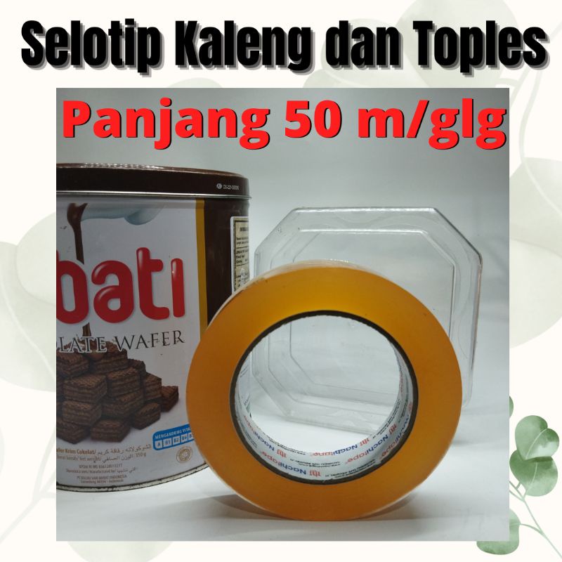 Jual Isolasi Toples Kaleng Murah Panjang 24mm x 50meter Bening Nachi ...