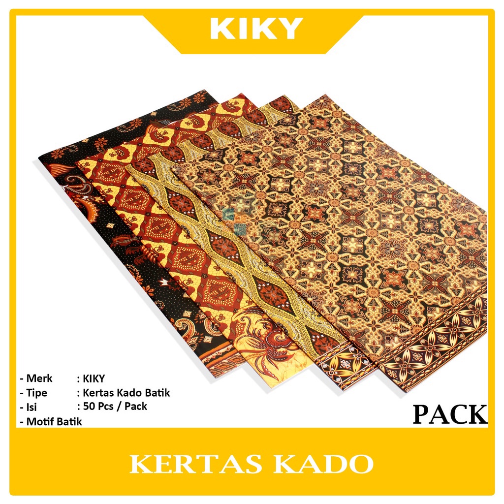 Jual KIKY Kertas Kado BATIK - BATIK JAWA Edition | Shopee Indonesia