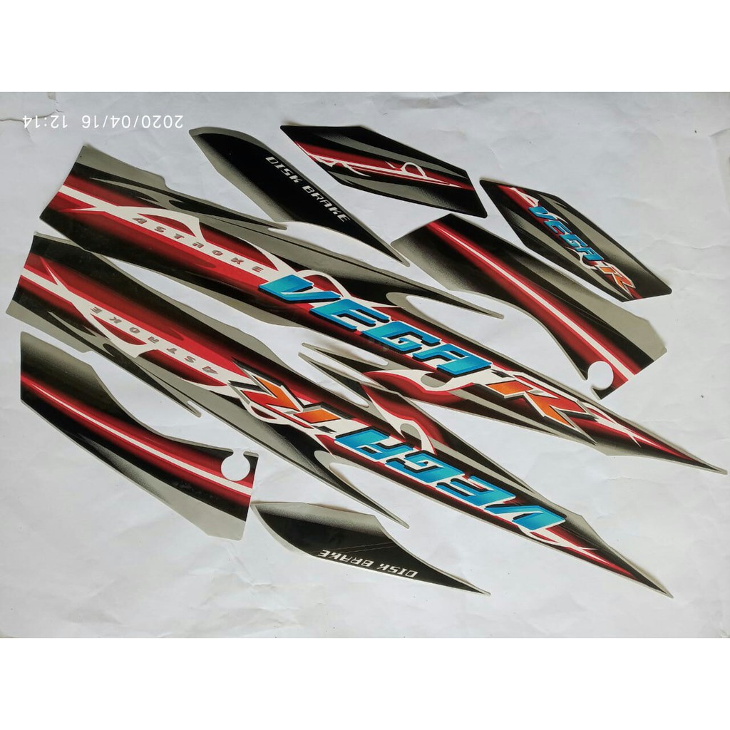 Jual stiker striping motor yamaha vega R 2007 silver hitam | Shopee ...