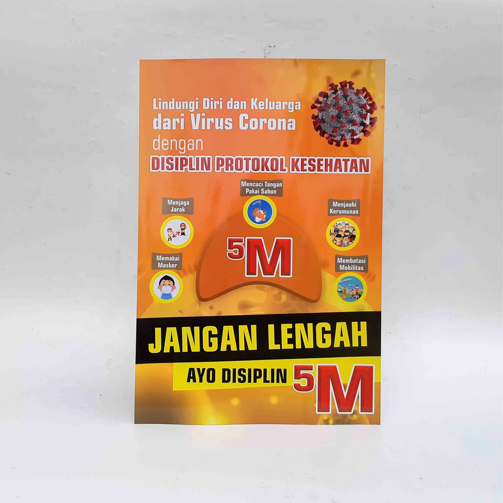 Jual Poster Jangan Lengah 5M - Poster Sosialisasi 5 M, poster protokol ...